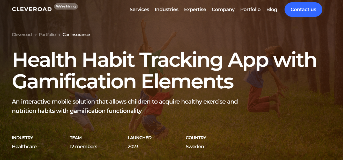 Health Habit Tracking App for Children with Gamification
