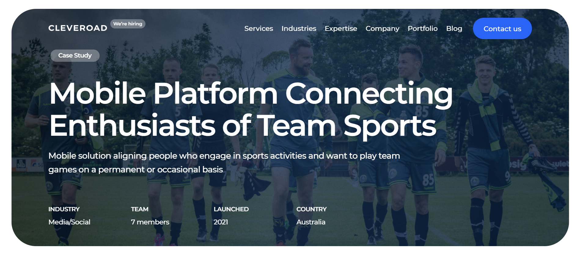 Mobile Platform Connecting Enthusiasts of Team Sports