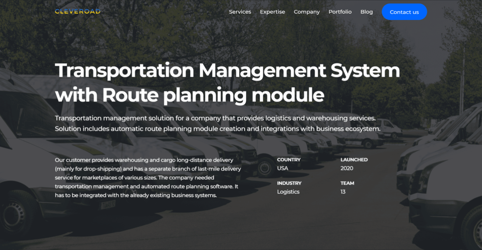 Development of transportation management system — Cleveroad use case