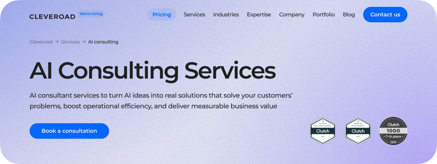 AI Consulting from Artificial Intelligence Experts | Cleveroad