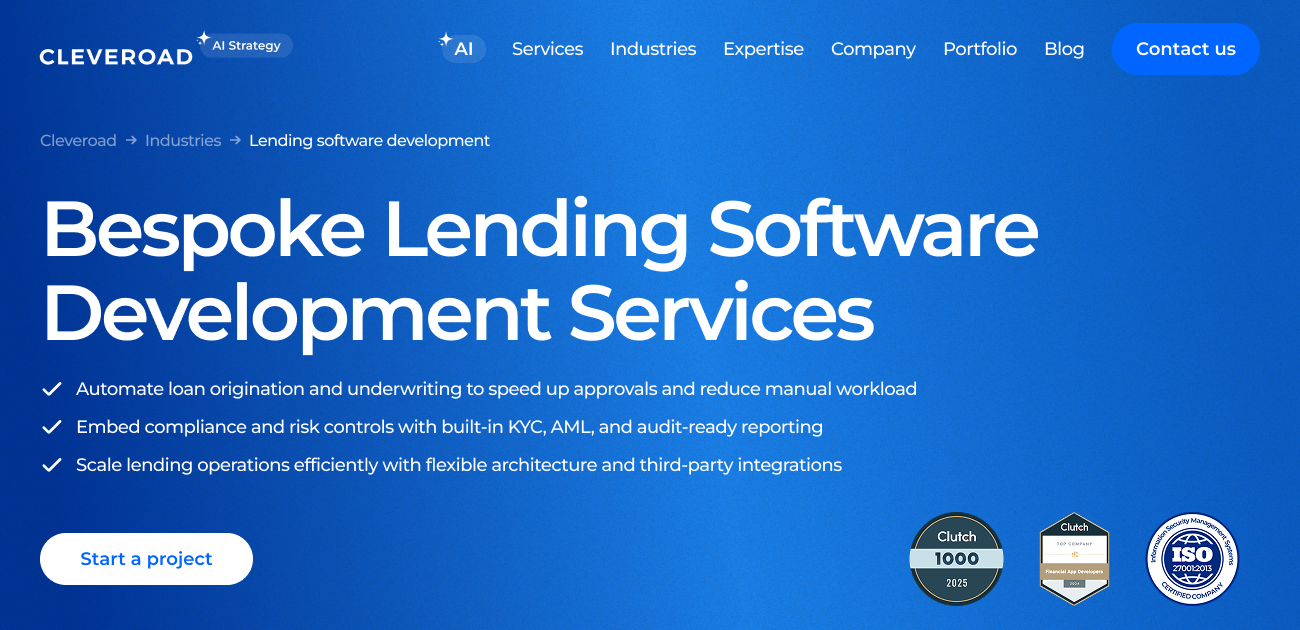 Expert Lending Software Development Company | Cleveroad
