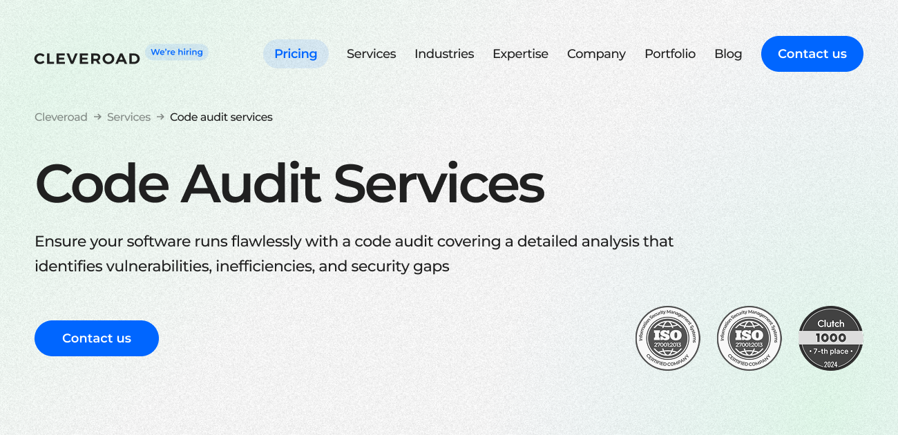 Comprehensive Software Code Audit Services | Cleveroad