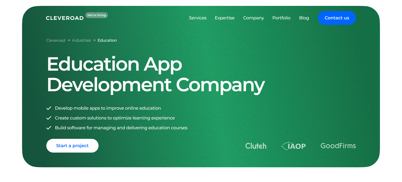 Education app development company | Cleveroad