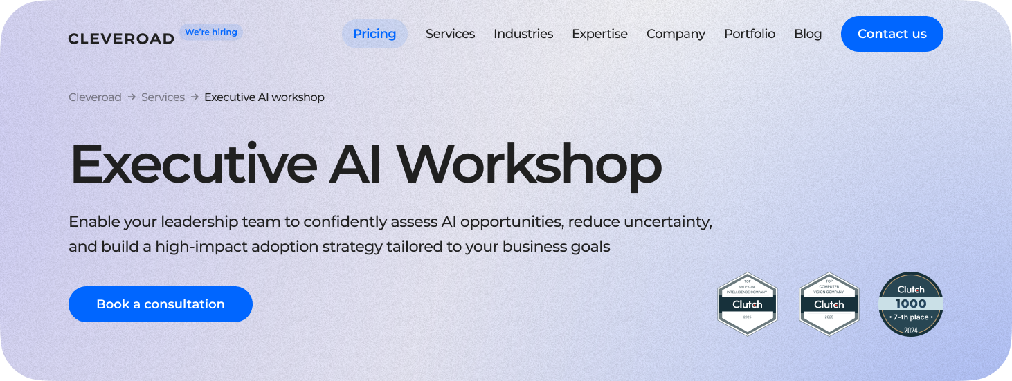 Executive AI Workshop: Expert Guidance for Your AI Initiatives
