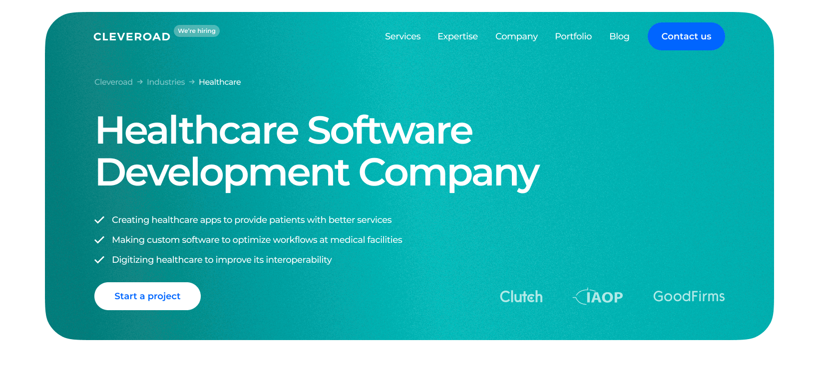 Custom healthcare software development company | Cleveroad