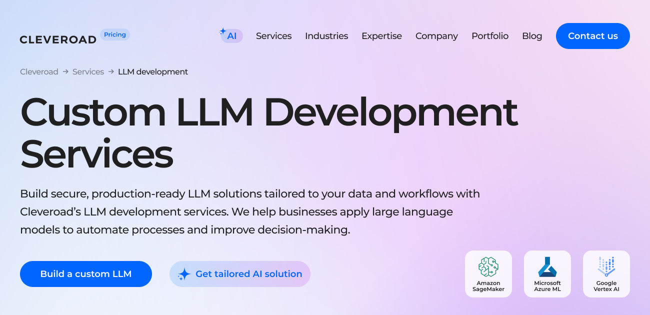 Large Language Model (LLM) Development Company | Cleveroad