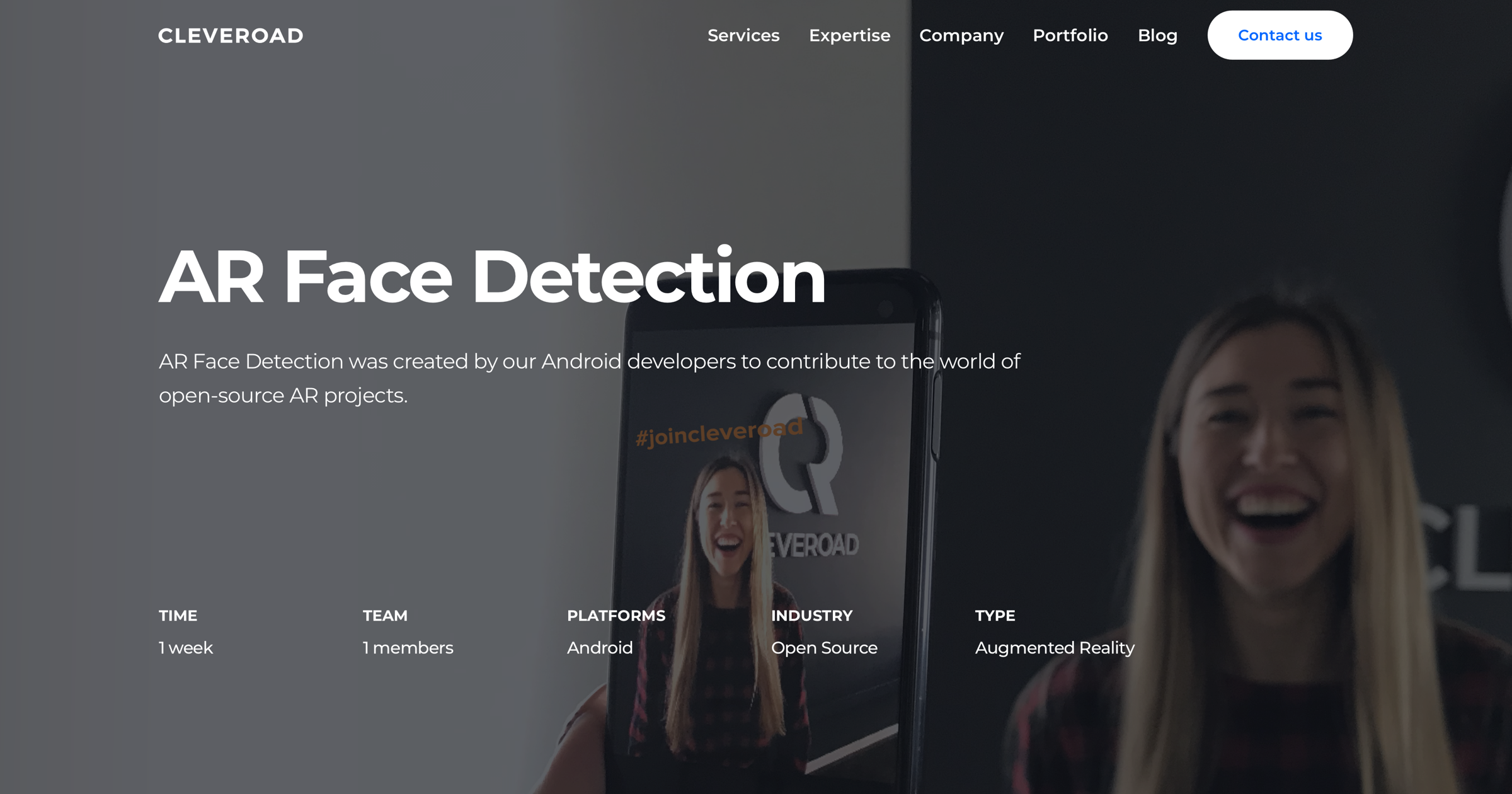 Cleveroad’s use case: a face detection Android app for AR enthusiasts