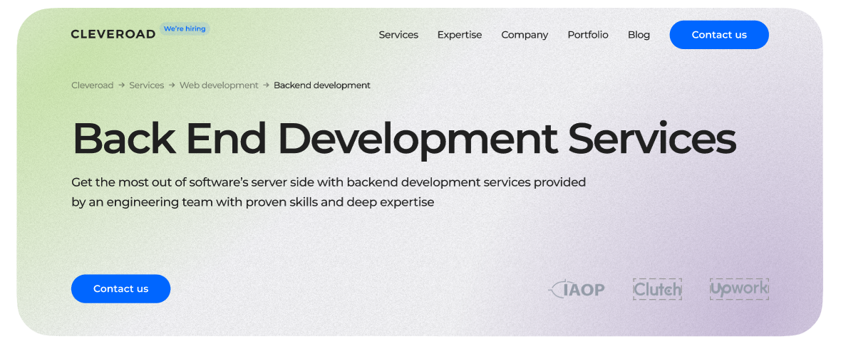 Backend Development Services of Proven Quality | Cleveroad