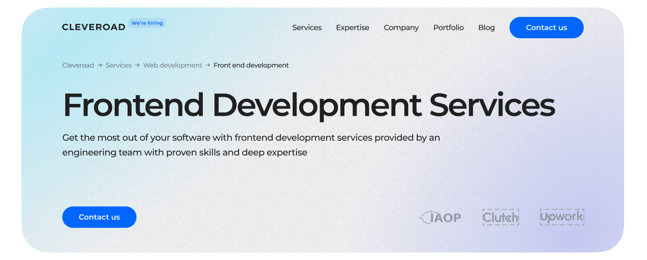 Front-End Development Services of Proven Quality | Cleveroad