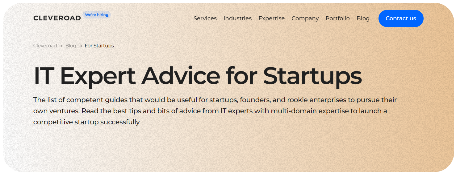 Expert IT Guidance for Startup Development and Design