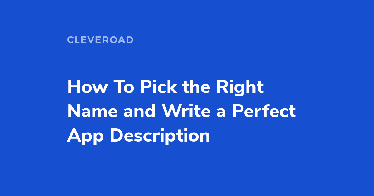 How to create an app title and description