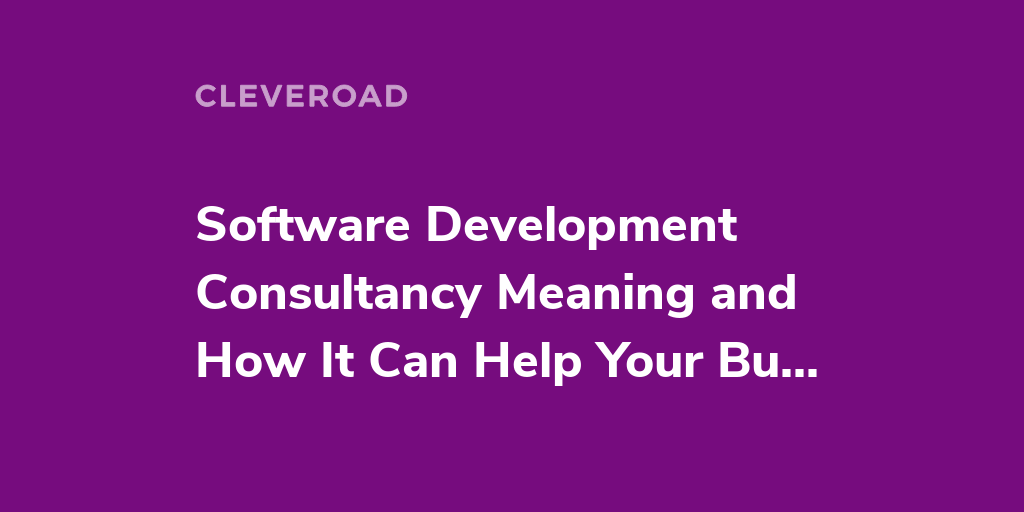 Software development consulting meaning and why do you need it
