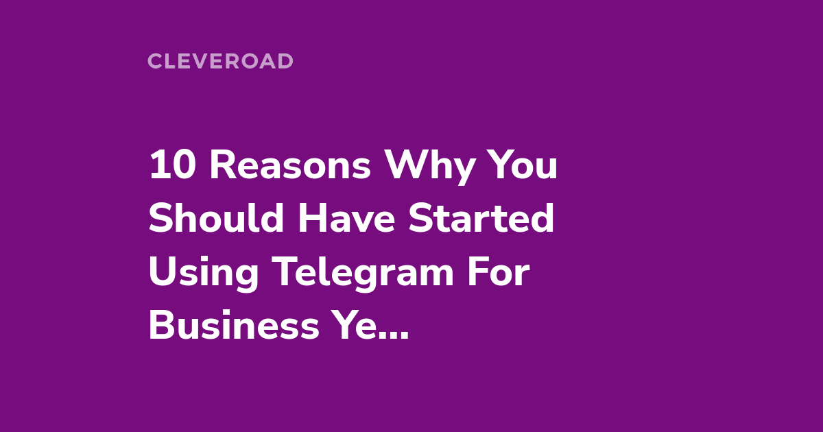 How to Save Lots of Money Using Telegram for Business