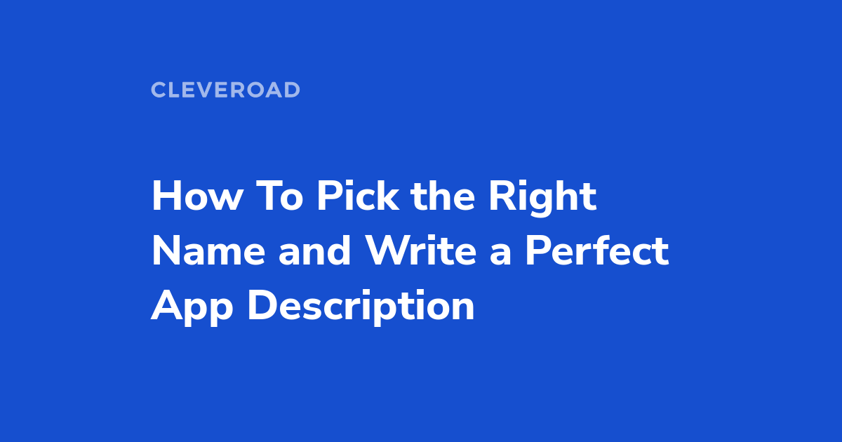How to Create an App Title and Description